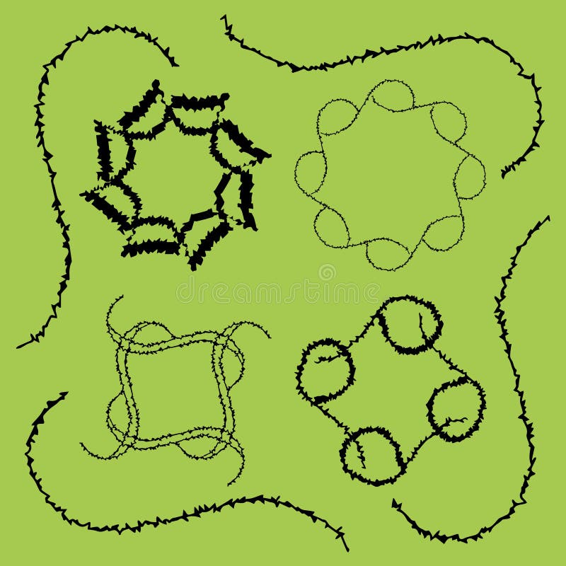 Grupo De Quadros Das Linhas Quebradas Ilustração do Vetor - Ilustração ...