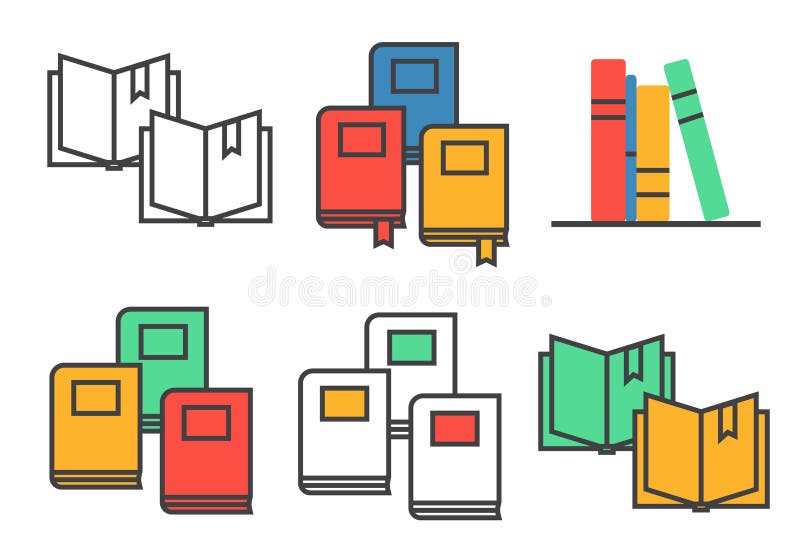 Símbolos De Livro. Identidade Do Clube De Leitura Imagens Estilizadas ...