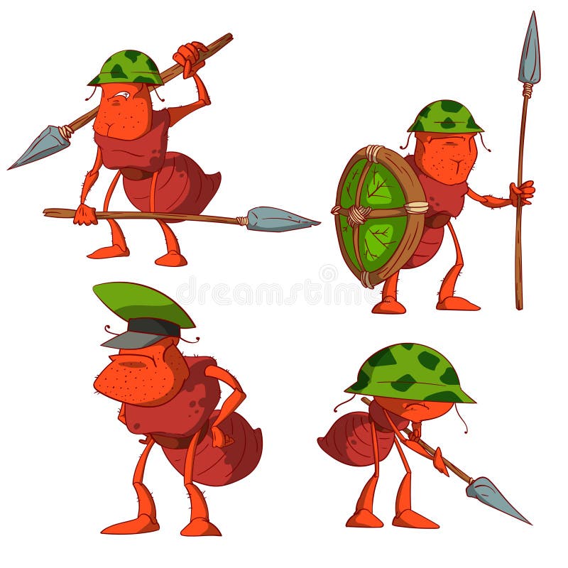 Grupo De Soldados Da Formiga Ilustração do Vetor - Ilustração de forte ...