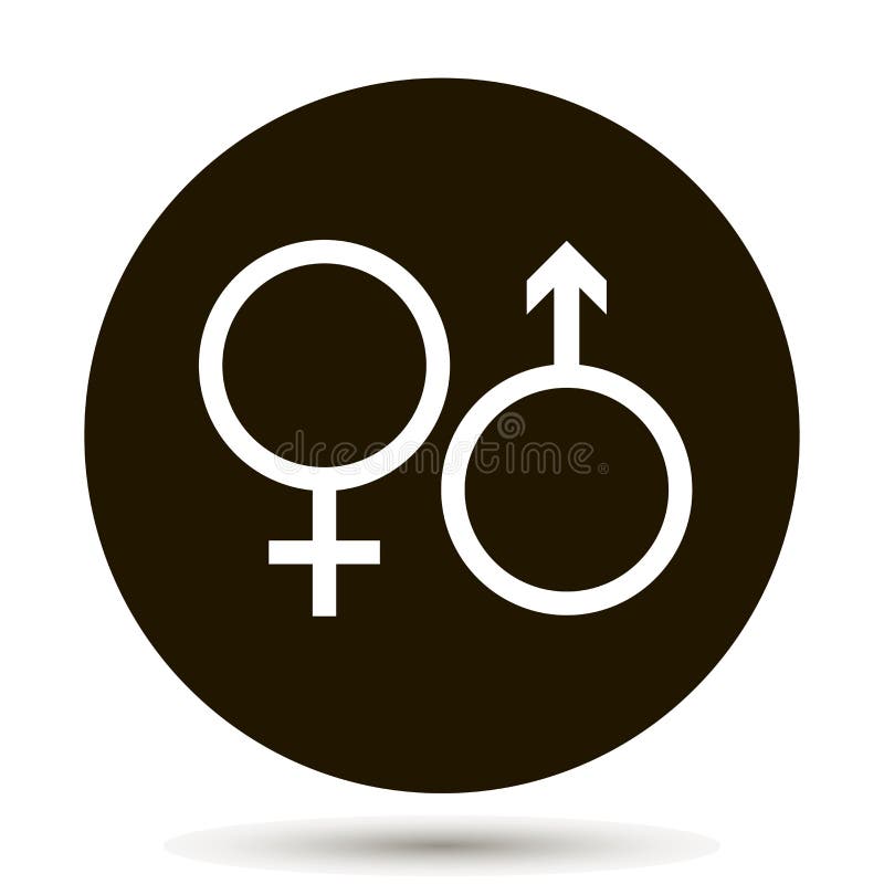 Símbolo Preto Do Sexo Símbolo Do Homem Do Gênero Símbolo Abstrato