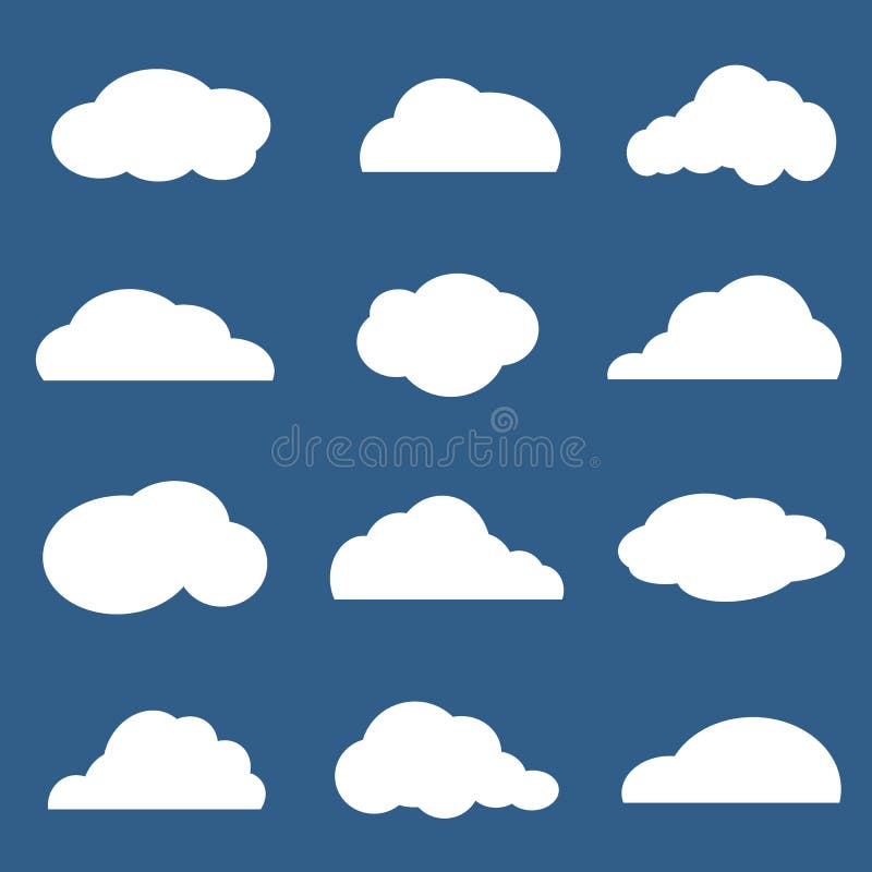 Grupo del vector de nubes ilustración del vector. Ilustración de ...