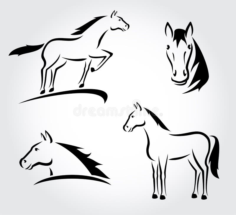 Grupo do cavalo Vetor ilustração do vetor. Ilustração de esporte - 42306232