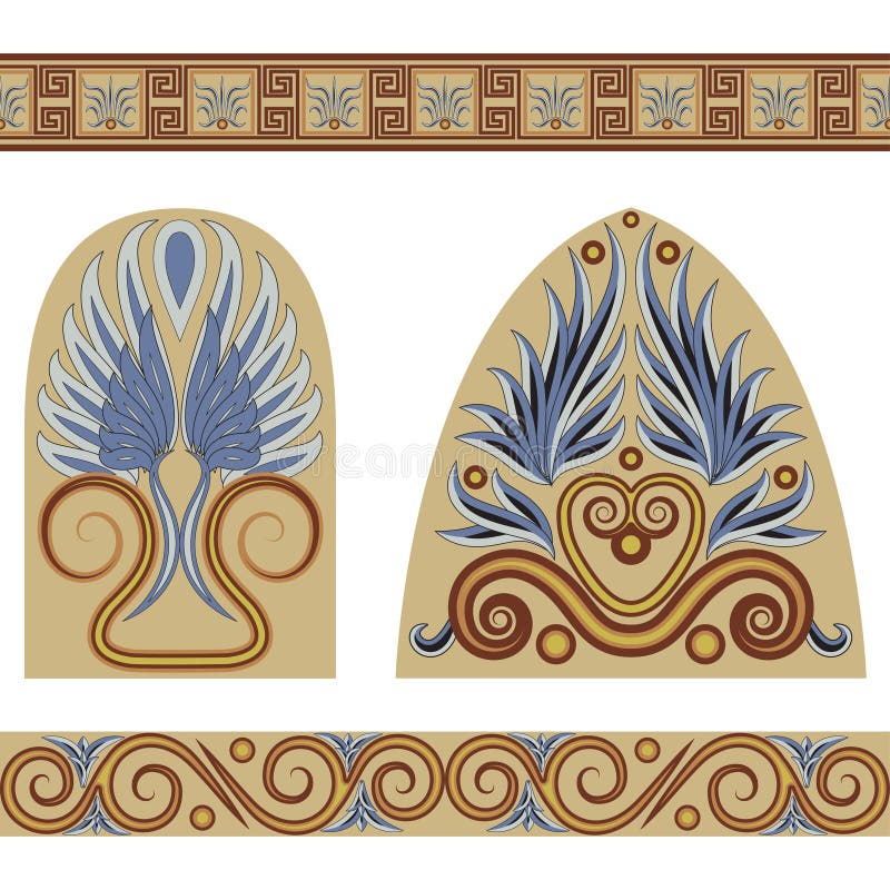 Friso Do Vetor Com Ornamento Grego (meandro) Ilustração do Vetor ...