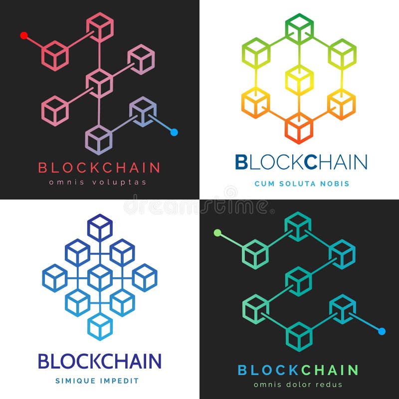 Grupo Do Logotipo De Blockchain Ilustração do Vetor - Ilustração de ...