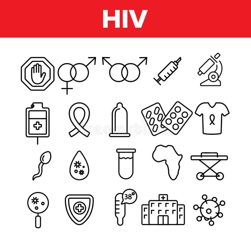 Cartaz Da Transmissão Do Vih E Do Sida De Logotypes Infographic