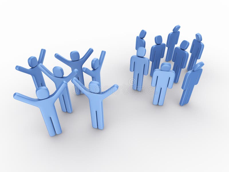 Grupos De Ganadores Y De Perdedores Stock de ilustración - Ilustración ...