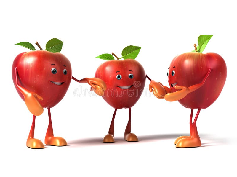 Lustiger Apfel stock abbildung. Illustration von frucht - 25352424