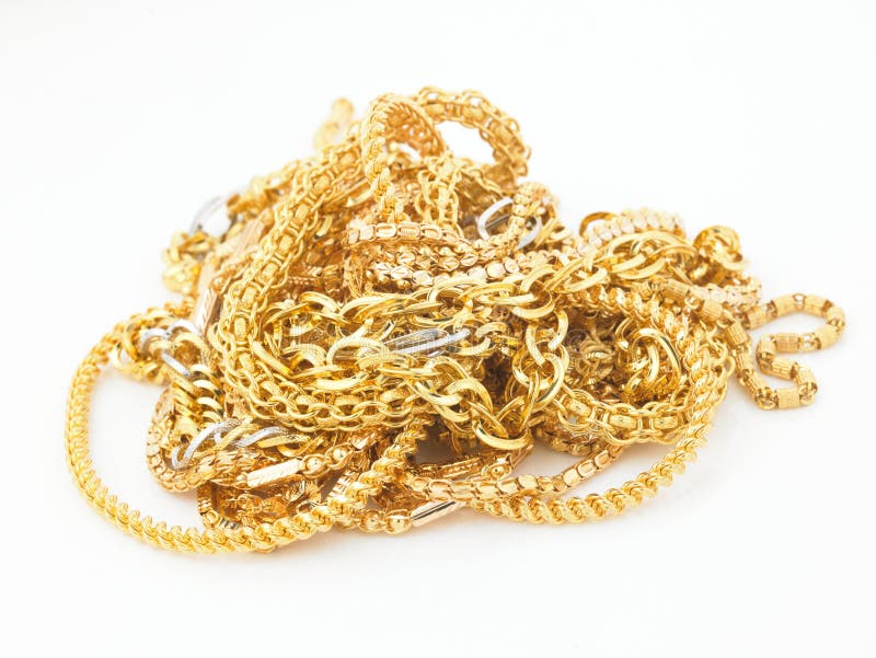 Goldketten stockfoto. Bild von antike, luxus, schatz - 15626898