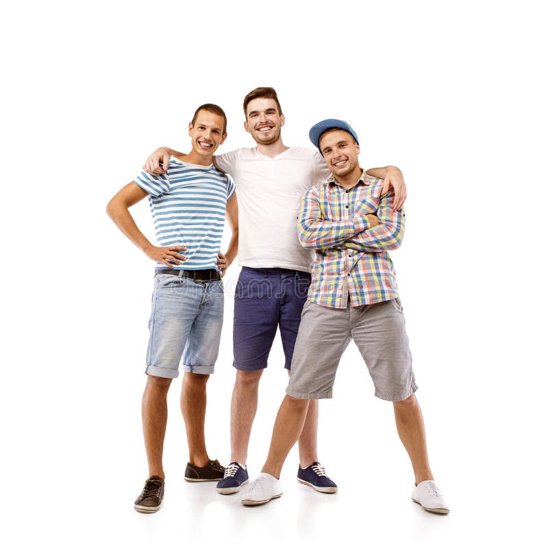 Gruppe junge Männer stockbild. Bild von länge, glücklich - 42973971
