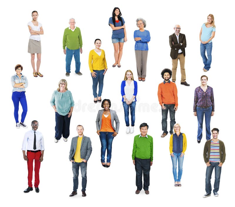 Gruppe Multiethnische Verschiedene Bunte Leute Stockfoto - Bild von ...