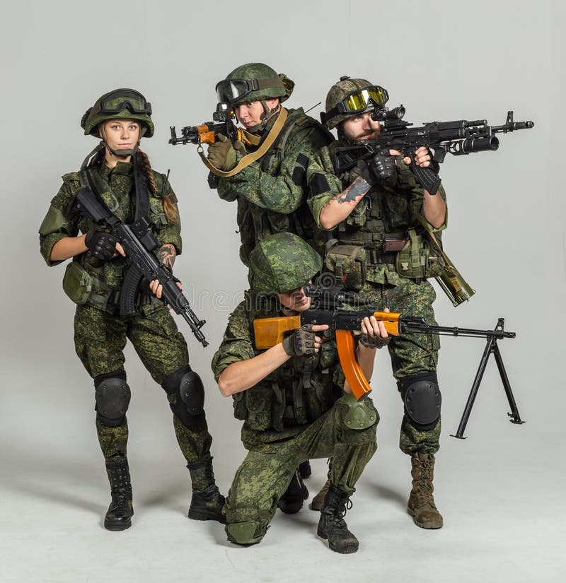 Russischer Soldat Der Besonderen Kräfte Stockfoto - Bild von kommando ...