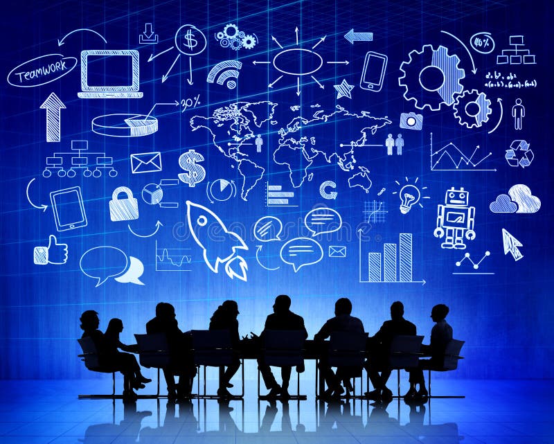 Gruppo Di Gente Di Affari Che Divide Le Idee Immagine Stock - Immagine ...