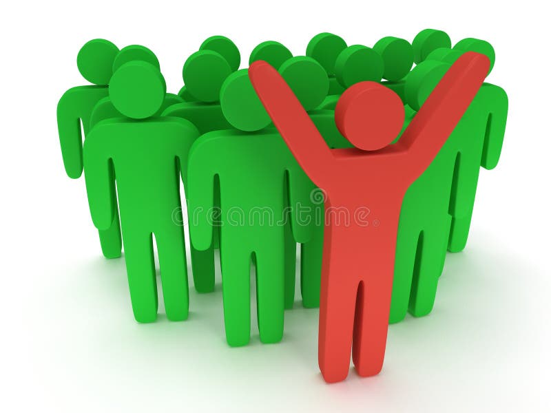 Supporto Stilizzato Rosso E Verde Della Persona Su Bianco Illustrazione ...