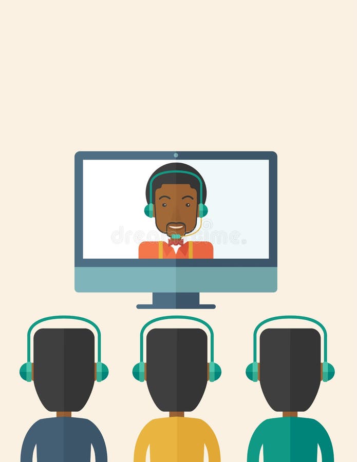 Gruppo Di Impiegati Con Il Tipo Nero Dentro Online Illustrazione ...