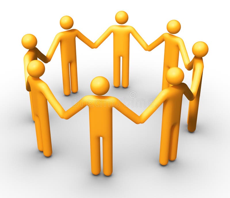 Gruppo Che Lavora Insieme Simbolo Con La Gente Blu Illustrazione di ...