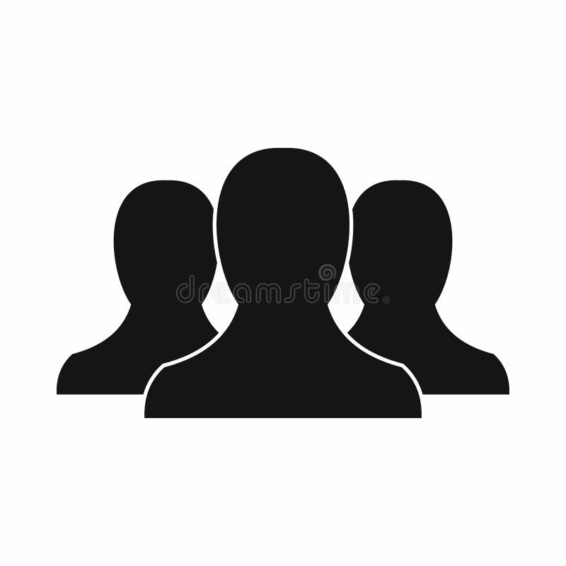 Gruppo Di Persone L'icona, Stile Semplice Illustrazione di Stock ...