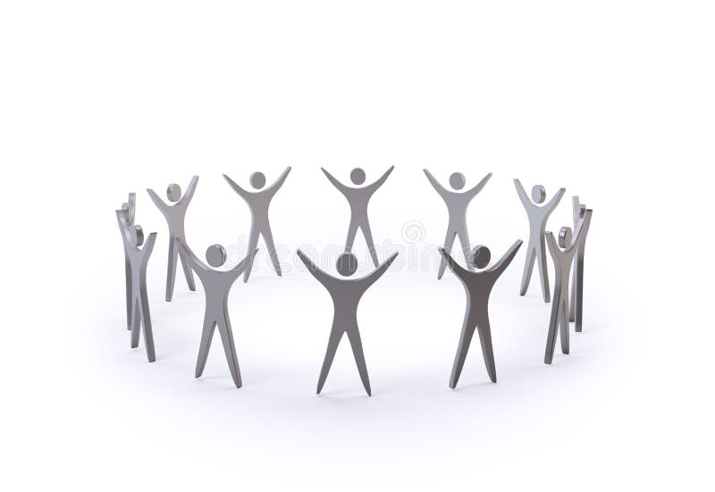 Gruppo Di Persone Stilizzato Le Siluette Illustrazione di Stock ...