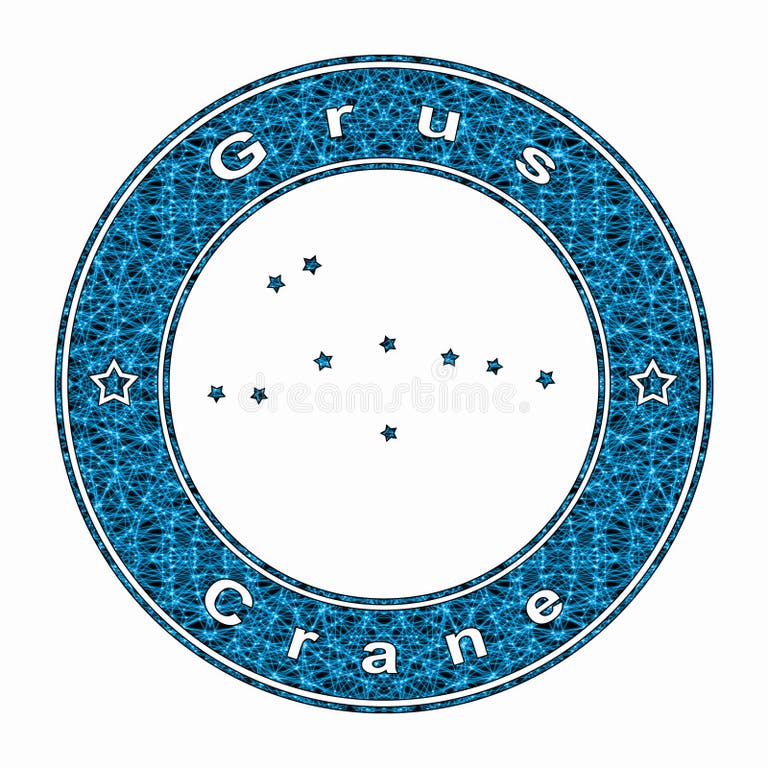 Grus Star Constellation, Crane Constellation Stock Illustration ...