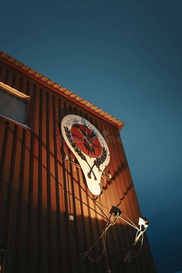 Gruve 3 Mine Logo on Building in Coal Mine, Longyearbyen, Svalbard ...