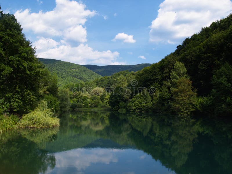 Grza Lake stock image. Image of ground, reflections, fishing - 13138877