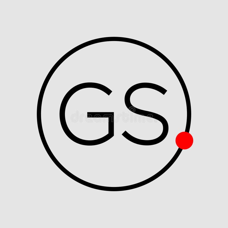 GS Brand Vector Round Monogram.Adobe Illustrator Artwork Stock Vector ...