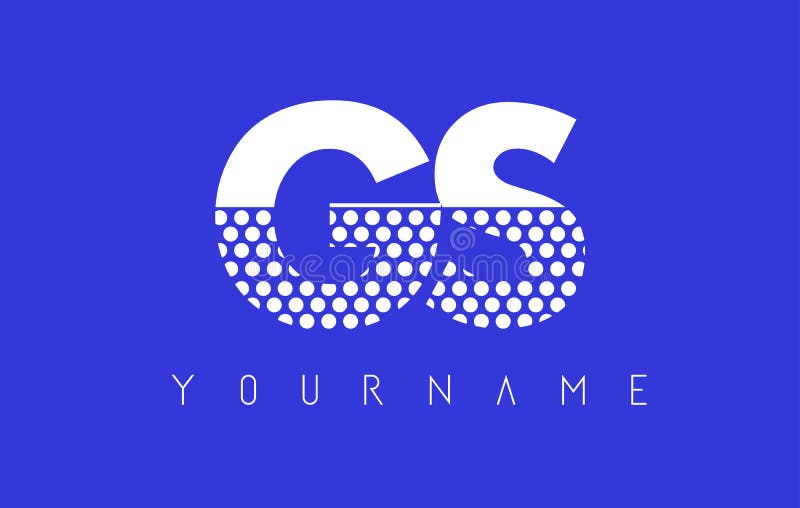 GS G S Dotted Letter Logo Design with Blue Background. Stock Vector ...