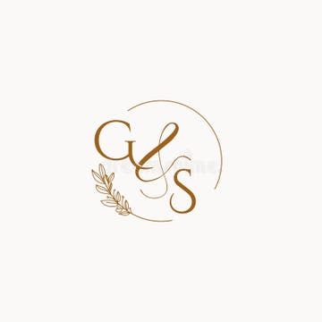 GS Initial Wedding Monogram Logo Stock Illustration - Illustration of ...