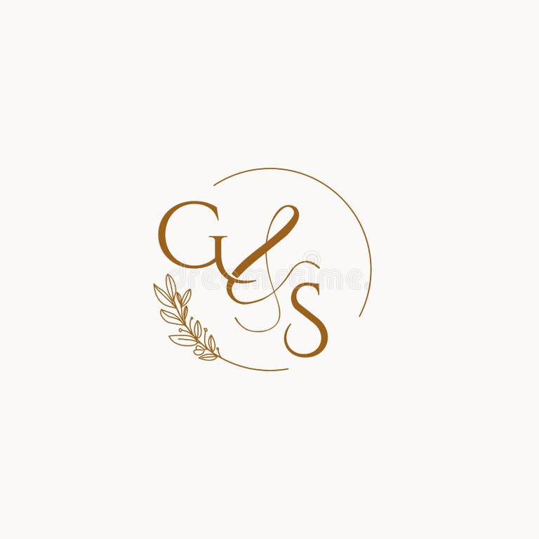 GS Initial Wedding Monogram Logo Stock Illustration - Illustration of ...