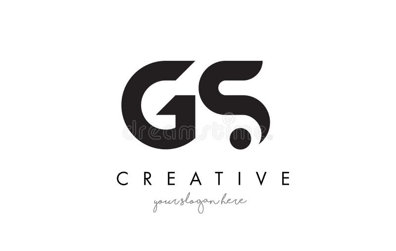 GS Letter Logo Design with Creative Modern Trendy Typography. Stock ...