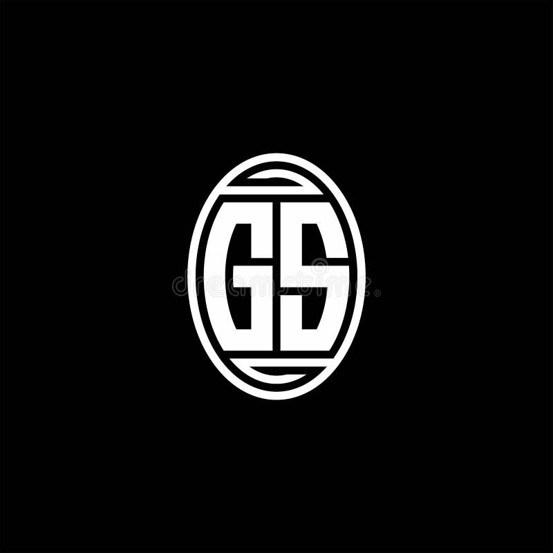 GS Monogram Logo Isolated on Oval Rotate Shape Stock Vector ...