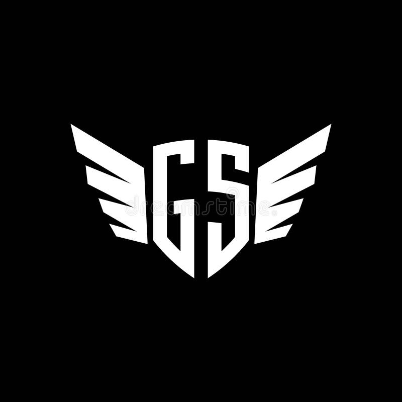 GS Monogram Wing Shape Style Stock Vector - Illustration of signature ...