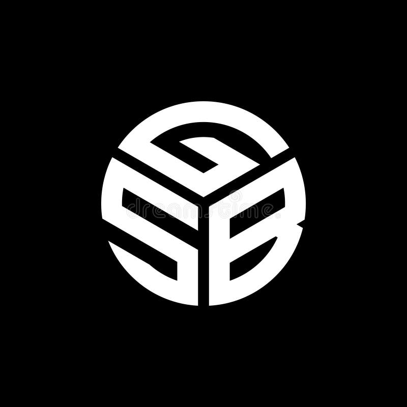 GSB Letter Logo Design on Black Background. GSB Creative Initials ...