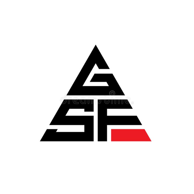 GSF Triangle Letter Logo Design with Triangle Shape. GSF Triangle Logo ...