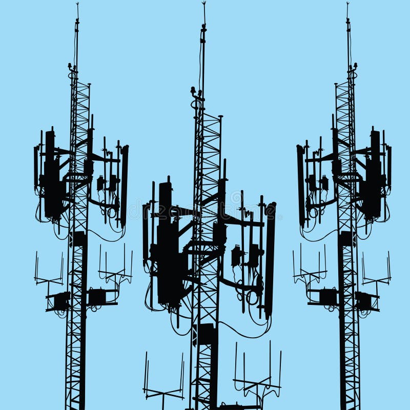 Communications Tower Antennas Stock Illustrations – 49 Communications ...