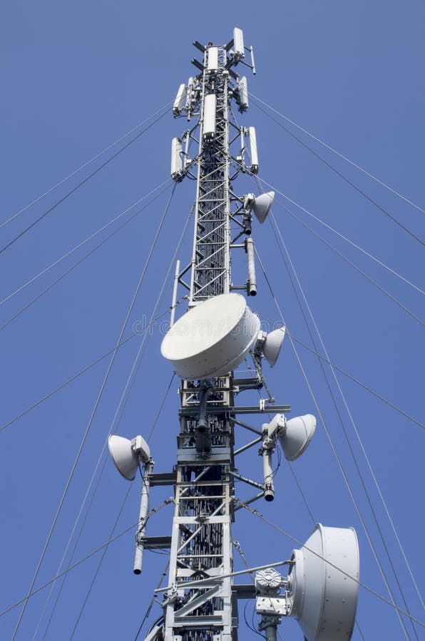 GSM antenna in sky stock image. Image of cell, cellular - 173240381