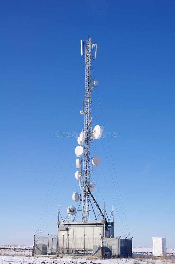 Gsm Antenna Transmitter in the Field Stock Image - Image of antenna ...