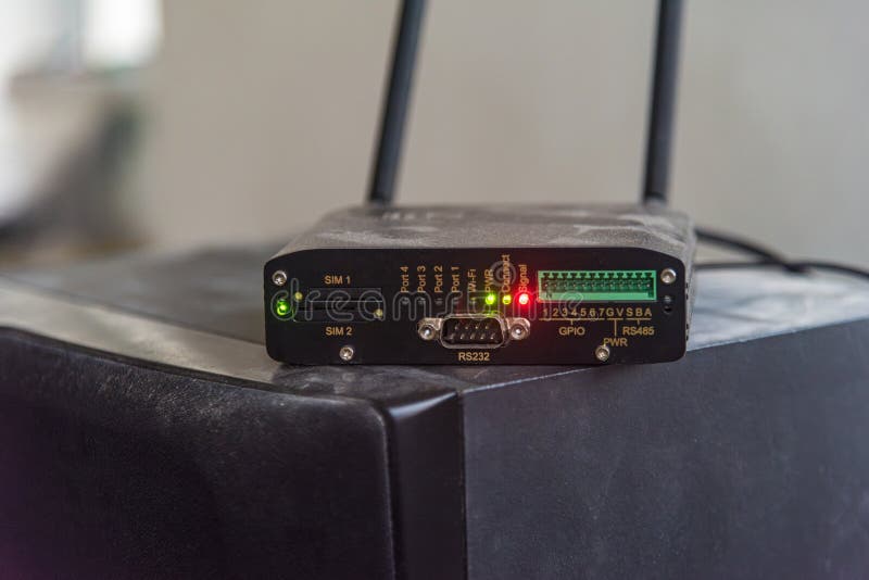 GSM Modem and Router in the Building Where the Construction is Going on ...