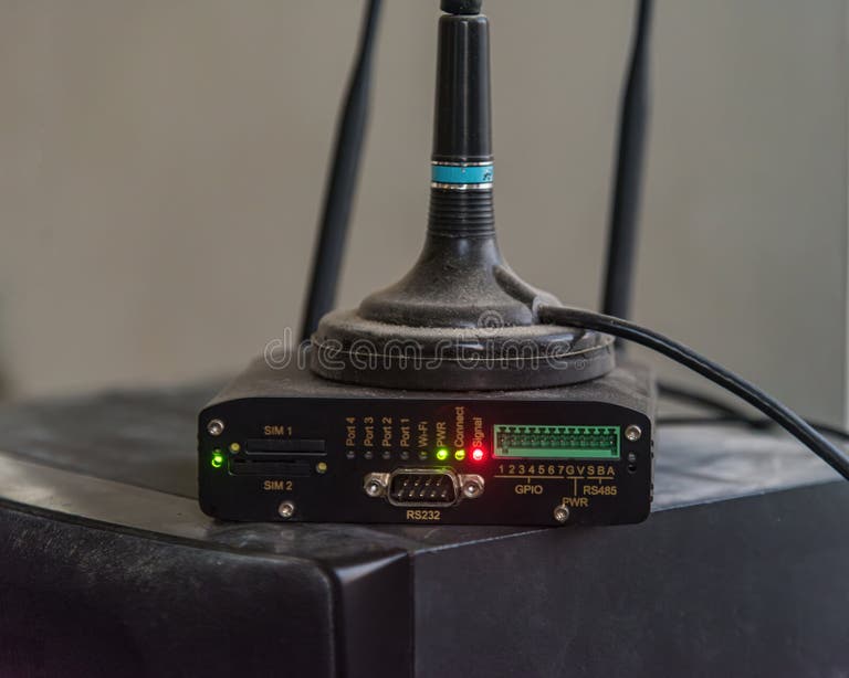 GSM Modem and Router in the Building Where the Construction is Going on ...