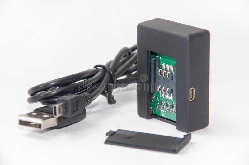 GSM spy bug with sim card stock photo. Image of device - 51948028