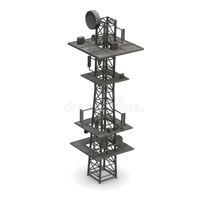 Gsm tower stock illustration. Illustration of station - 10767439