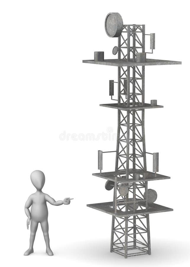 Gsm tower stock illustration. Illustration of station - 10767439