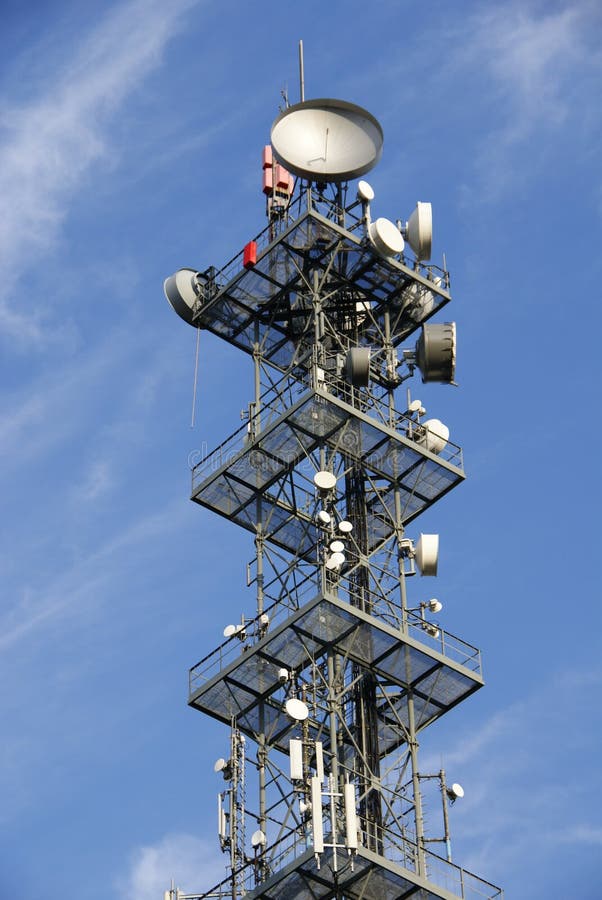 GSM tower stock image. Image of aerial, tower, relay - 15411319