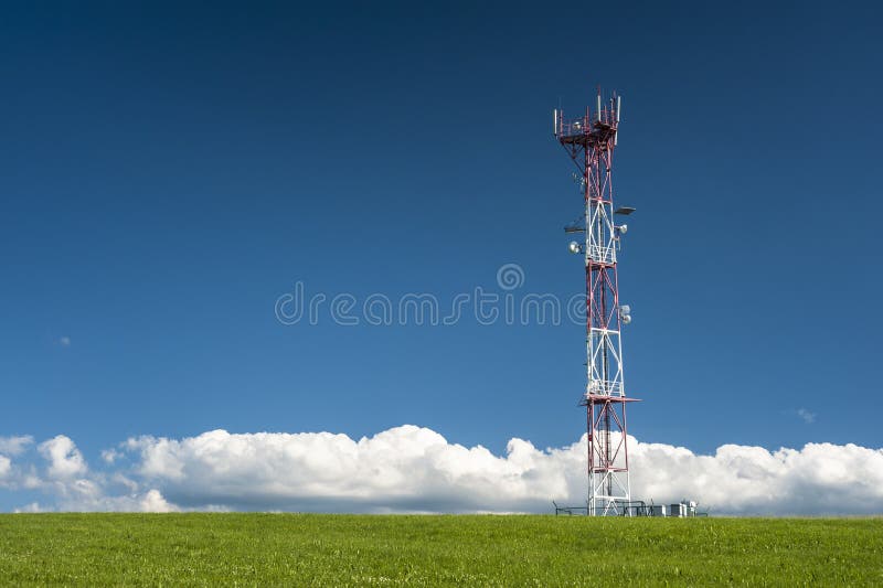 GSM tower stock photo. Image of sunny, telecom, horizon - 25326350