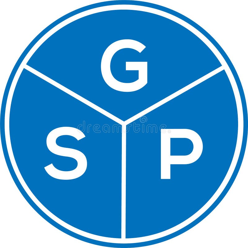 GSP Letter Logo Design on White Background. GSP Creative Circle Letter ...