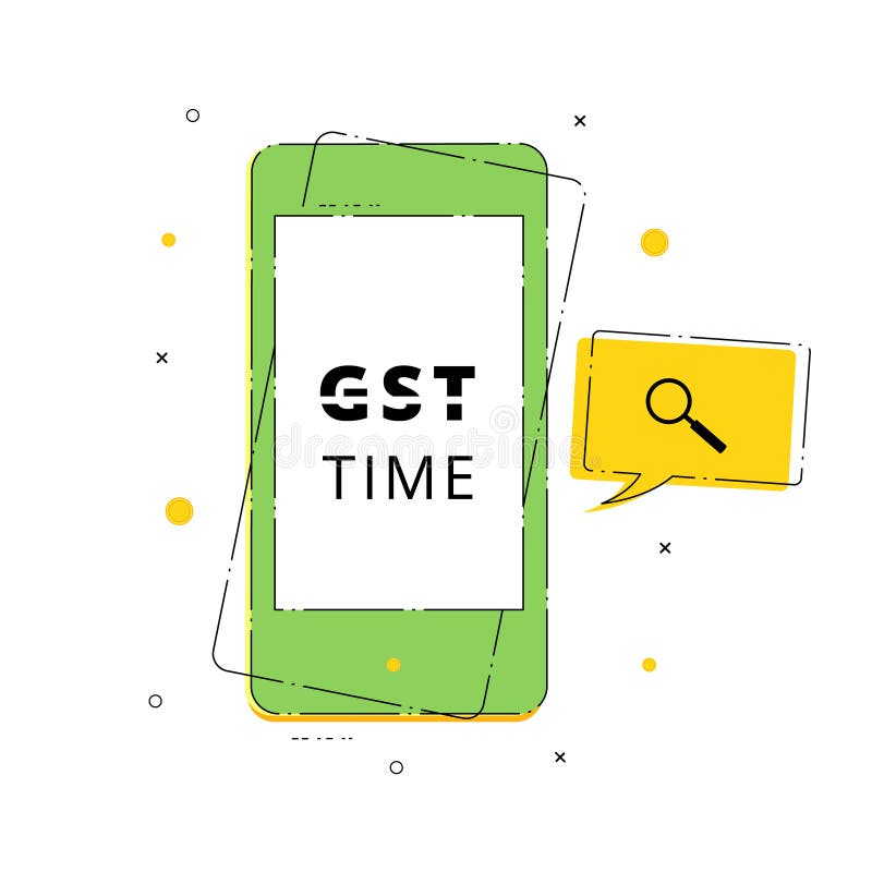 GST Card. Vector Illustration. Stock Vector - Illustration of bubble ...