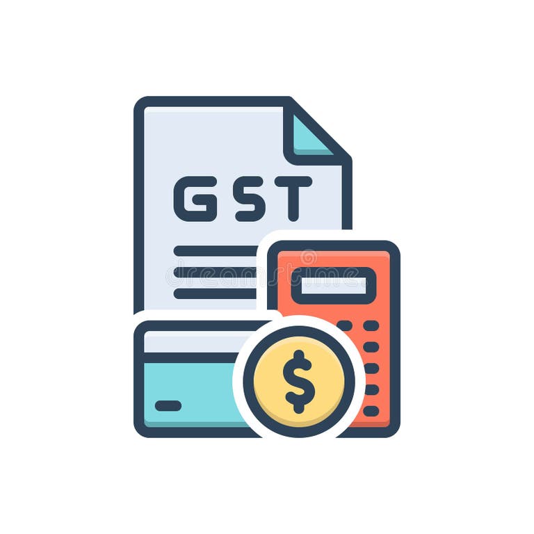 Color Illustration Icon for Gst, Card and Service Stock Illustration ...