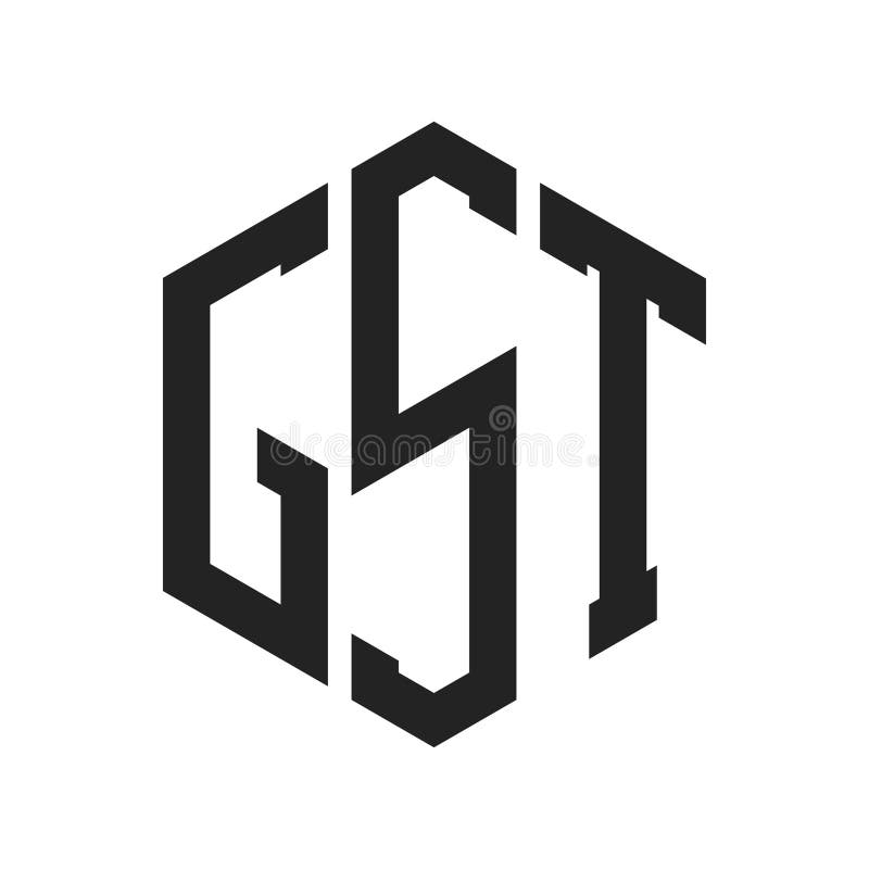 GST Logo Design. Initial Letter GST Monogram Logo Using Hexagon Shape ...