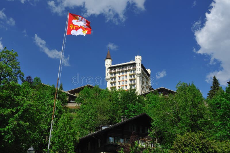 Gstaad stock photo. Image of gstaad, imposing, resort - 14692686