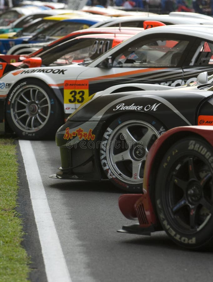 GT cars lining up editorial image. Image of chrome, colorful - 5985930