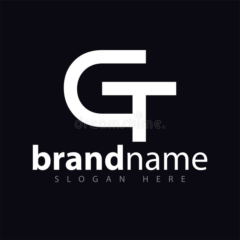 GT Initial Letter Logo Icon Vector Stock Vector - Illustration of gray ...